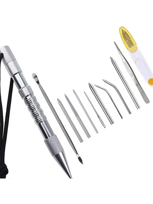 6-12-Piece-Umbrella-Rope-Knitting-Needle-Set-Marlin-Nail-Paracord ...