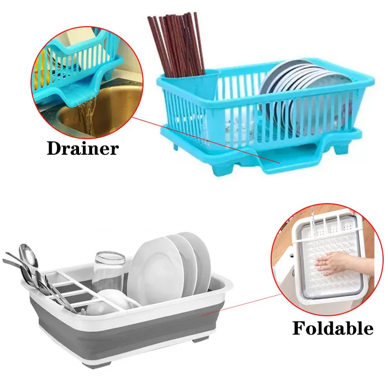 Foldable-Dish-Rack-Kitchen-Dish-Drainer-Holder-Rack-Shelf-Storage-Rack ...
