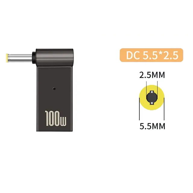 100W USB Type C to Dc Power Jack Connector USB C to Universal Laptop ...