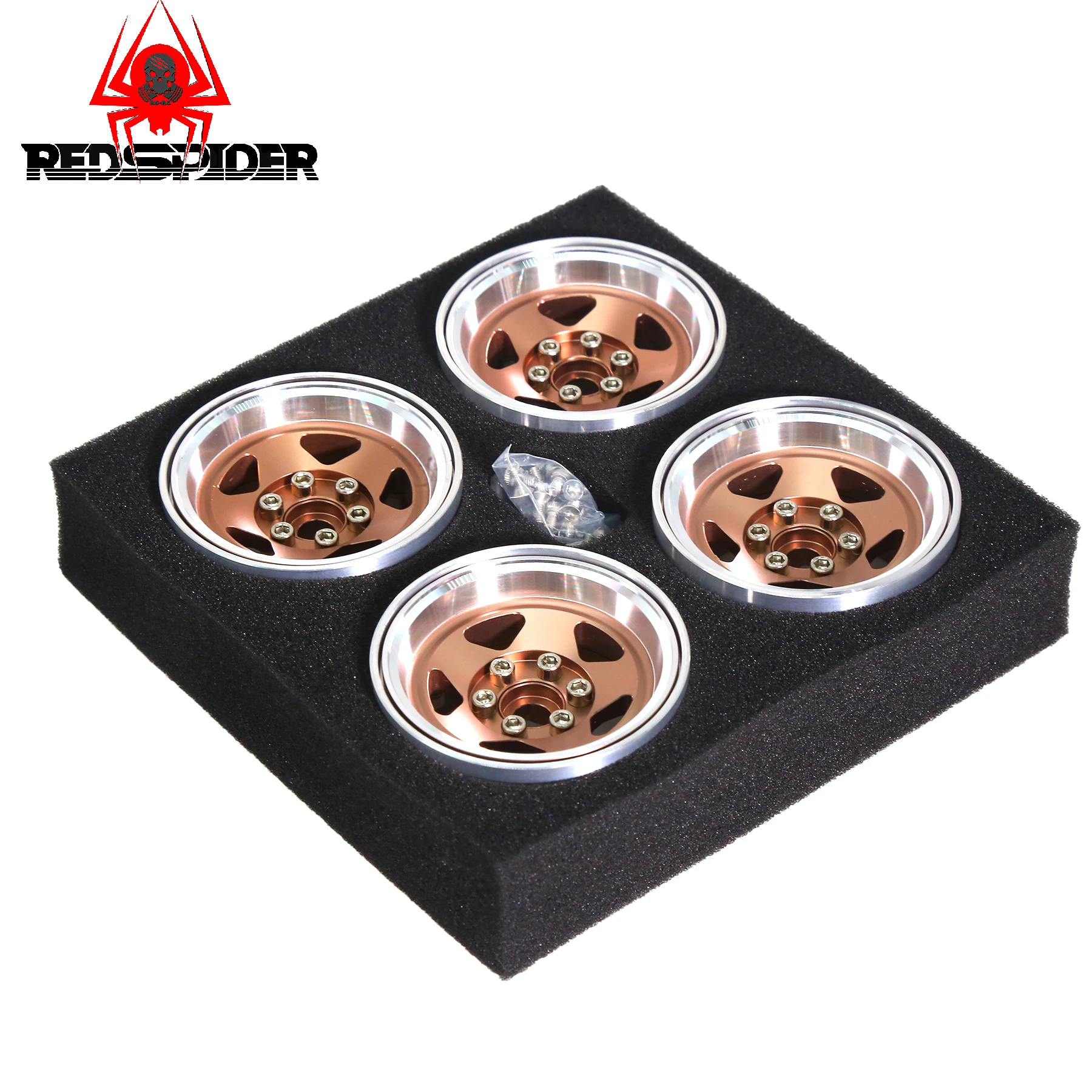 RED SPIDER 1.9 Inch Aluminum Alloy Beadlock Wheel Rim Hub 4pcs Suit for ...