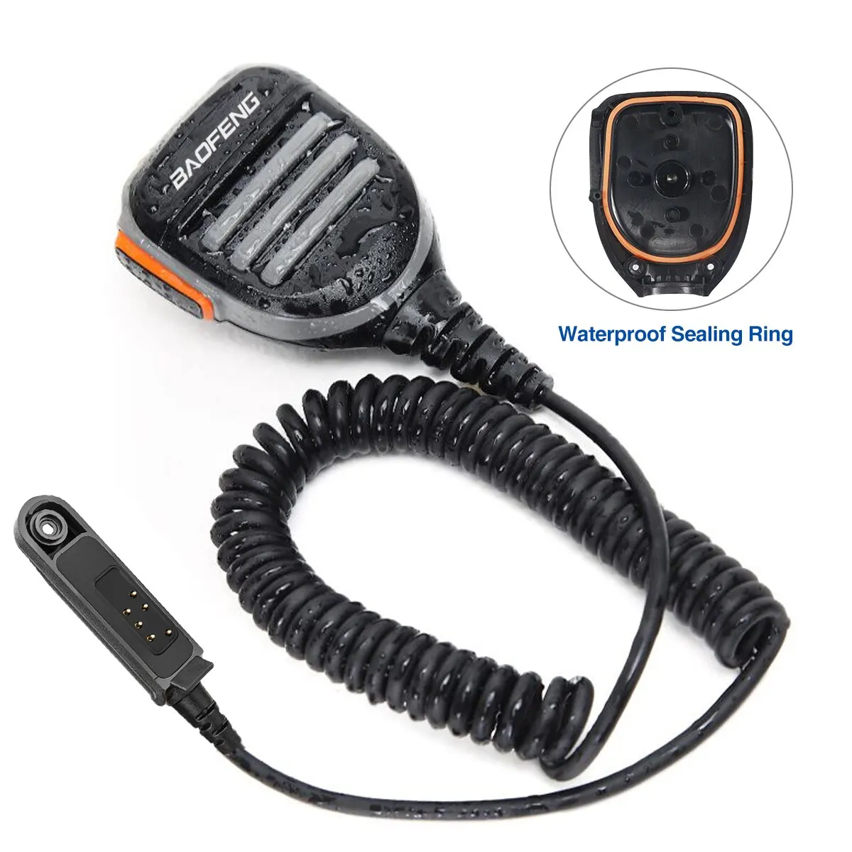 Baofeng Microphone étanche avec haut parleur, micro initié pour BaoFeng ...
