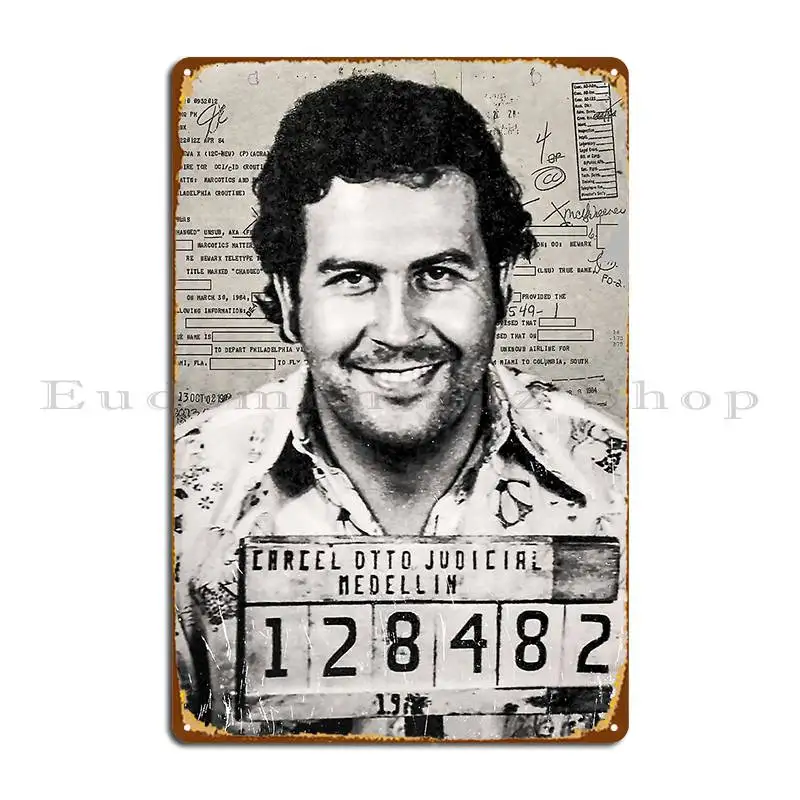 Pablo-Escobar-Arrest-Record-1976-Mugshot-Metal-Plaque-Poster-Wall ...