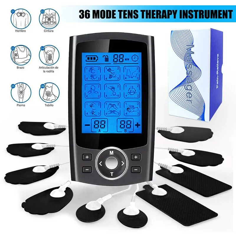 Tens-Muscle-Stimulator-36-Mode-Electric-EMS-Acupuncture-Body-Massage ...