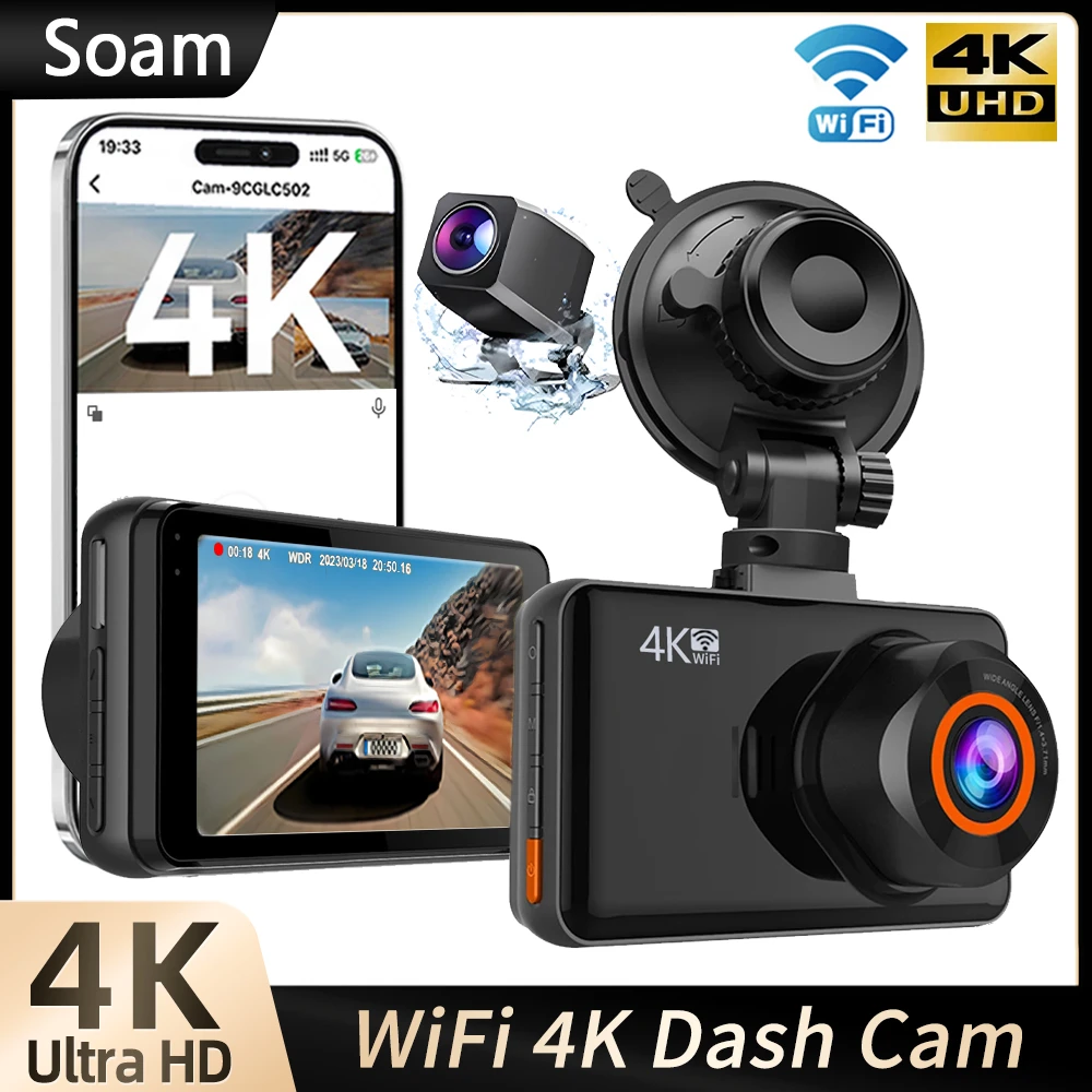 Soam-4K-Dash-Cam-for-Cars-Front-and-Rear-View-Camera-for-Vehicle-WiFi ...