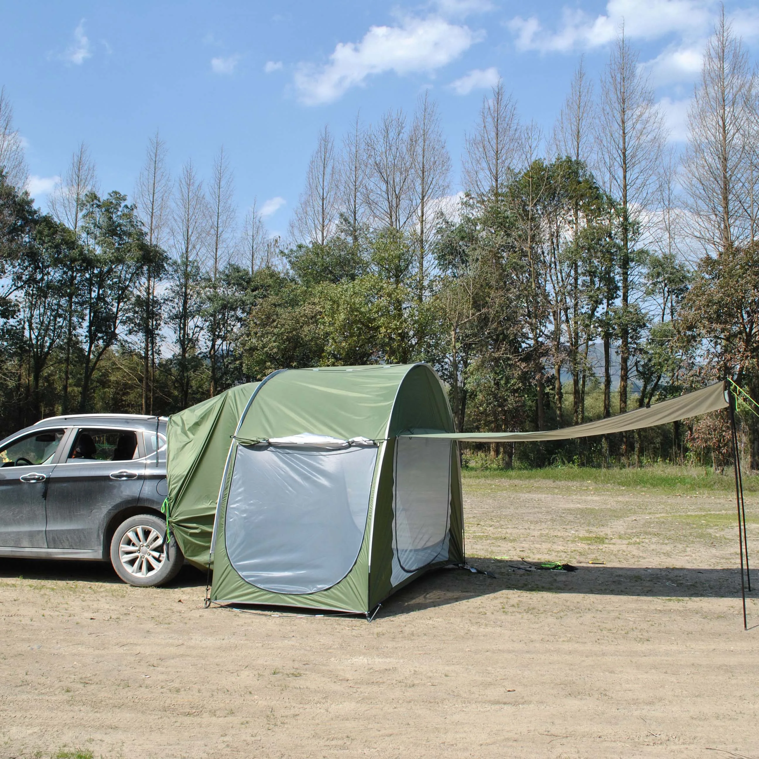 Car-Rear-Extension-Tent-with-Canopy-Anti-Mosquito-Sunshade-Green ...