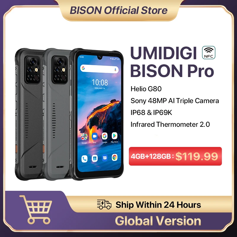 UMIDIGI-BISON-Pro-versi-n-Global-tel-fono-inteligente-NFC-128GB-IP68 ...