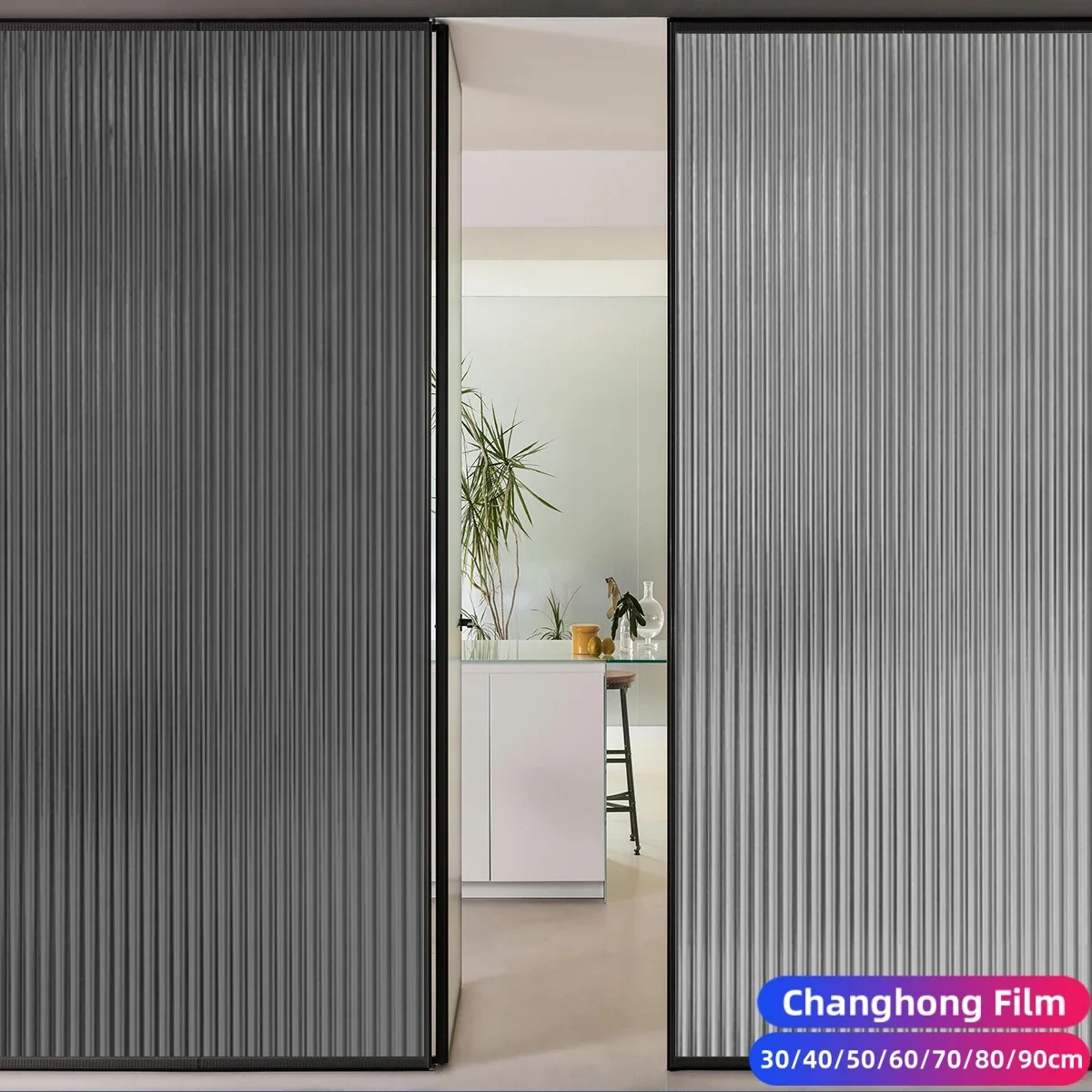 Black-Reeded-Window-Privacy-Film-Frosted-Window-Vinyl-3D-Decorative ...
