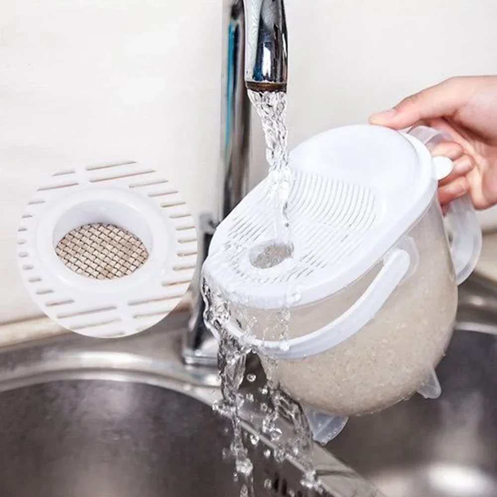 Quick-Automatic-Rice-Washer-Sieve-Plastic-Colander-Rice-Washing-Filter ...