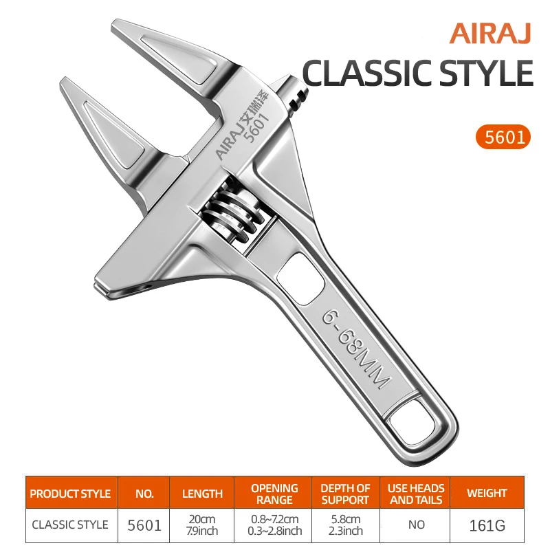 AIRAJ-Multi-Functional-Bathroom-Wrench-Tool-Short-Handle-LargeOpening ...