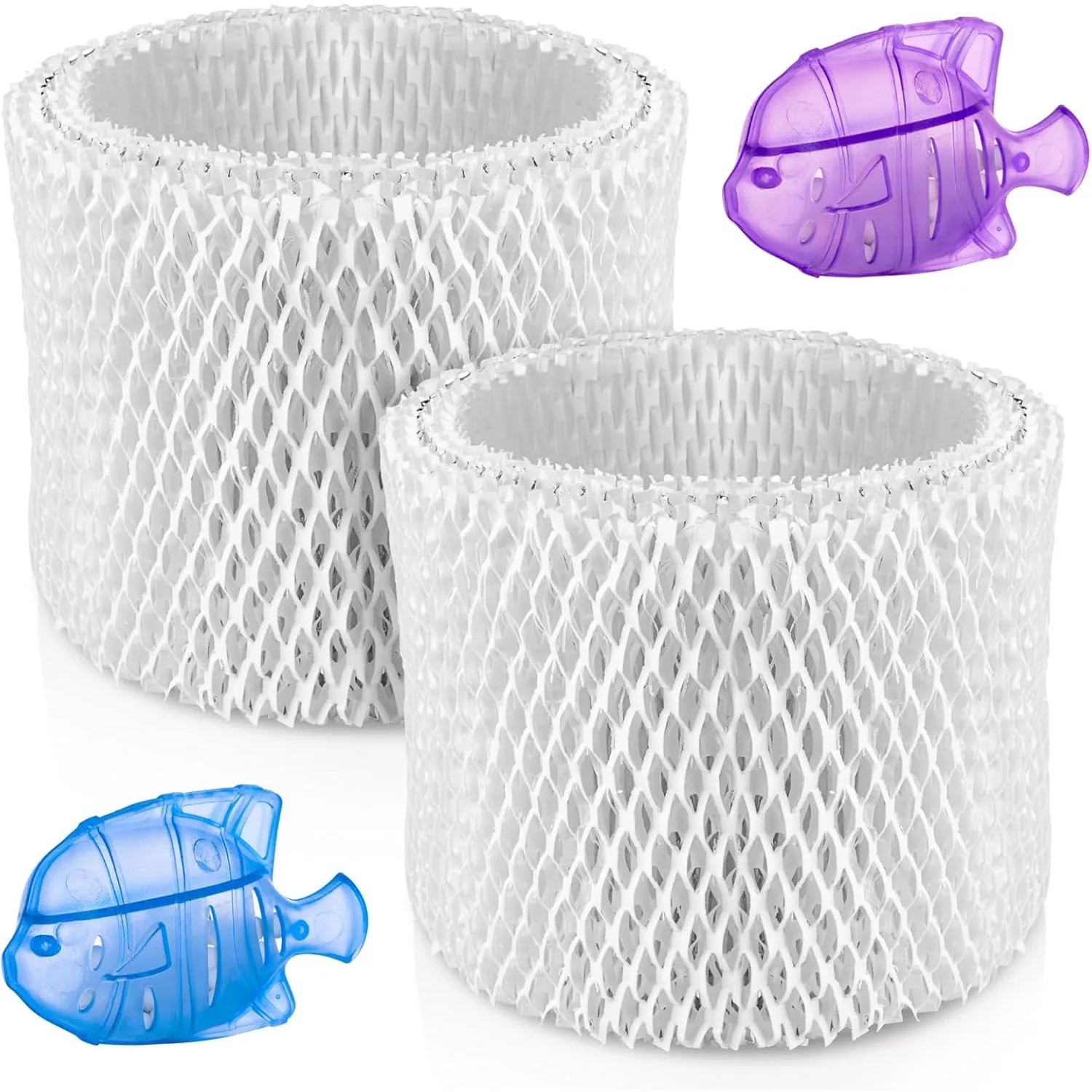 HOUSEMAX 2 Pack WF2 Humidifier Filter Replacement with 2 Cleaning Fish ...