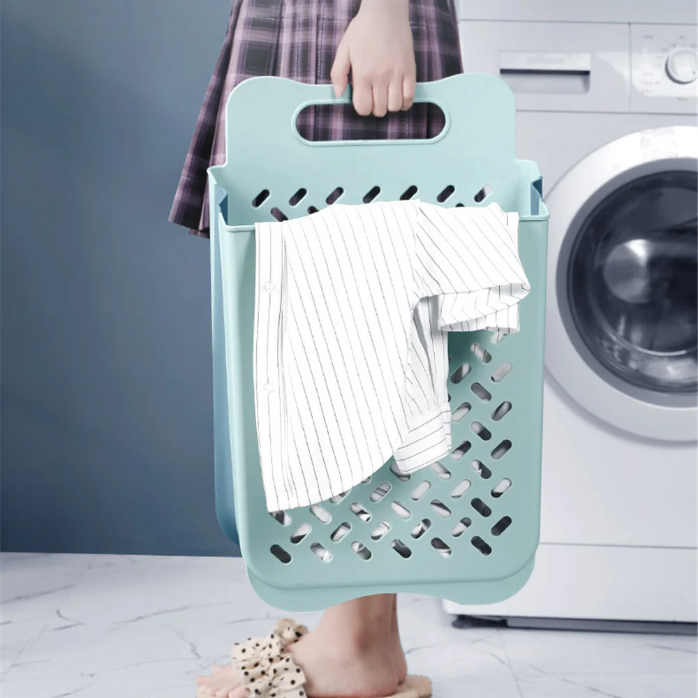 Folding Laundry Basket Silicone Underwear Organizers Extensible ...