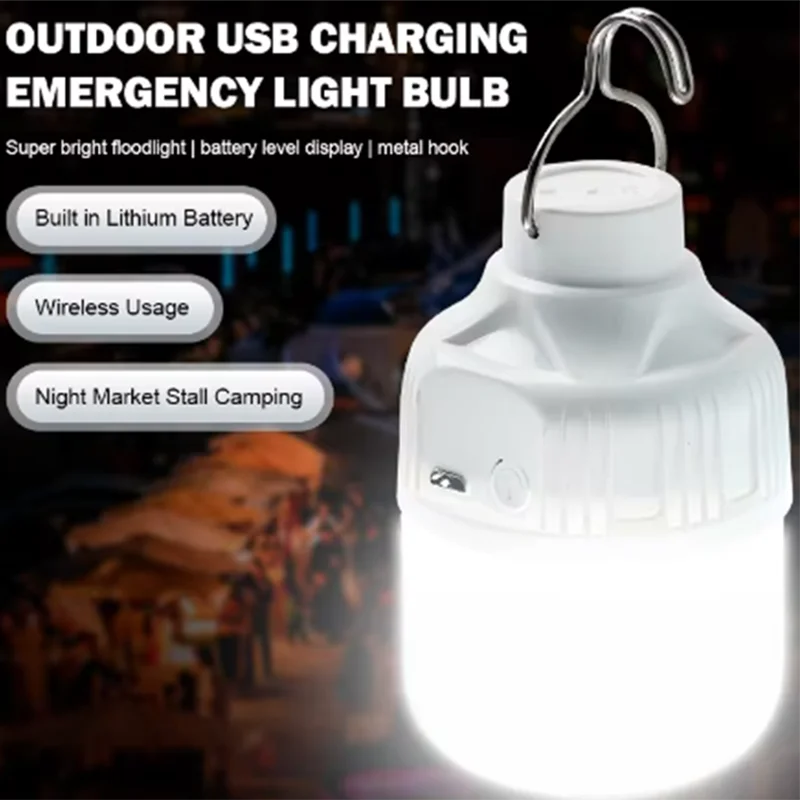 1PC-Outdoor-USB-Rechargeable-LED-Lamp-Bulbs-40W-Emergency-Light-Hook-Up ...