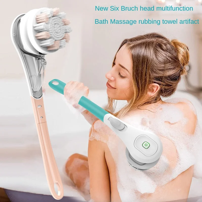 Electric Bath Brushes Shower Cleaning Body Massage Brush Multifunctional Brush Spa Waterproof ...