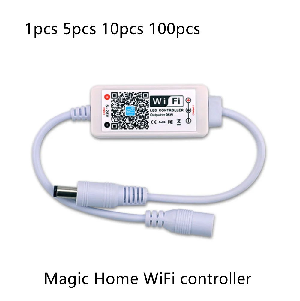 Wireless Mini Wifi Dimmable Controller Single Color Led Controllers Magic Home Dc5-28v For 2835 ...