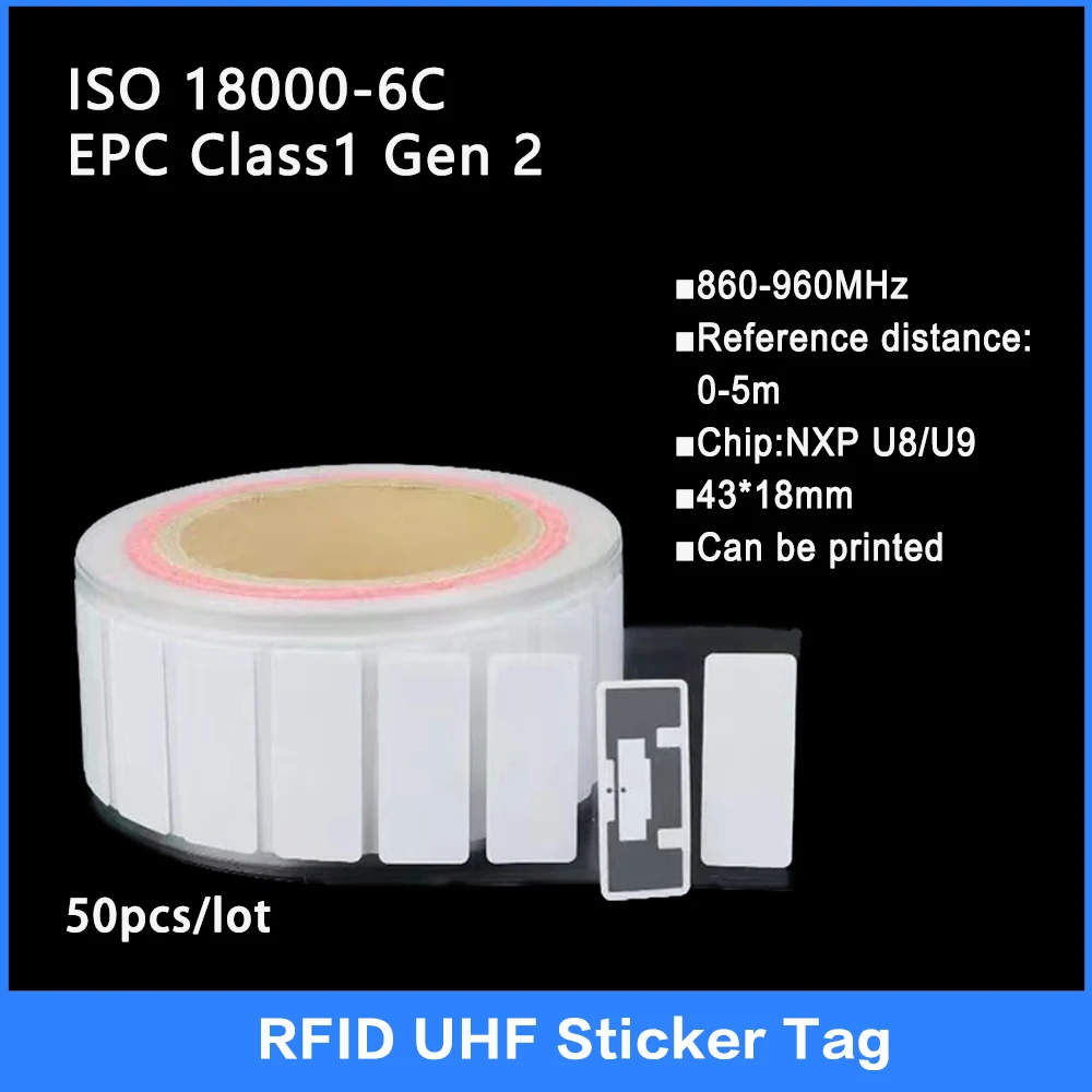 UHF-RFID-Anti-Liquid-Tag-U8-U9-Chip-Adhesive-Sticker-PET-18000-6C-Class ...