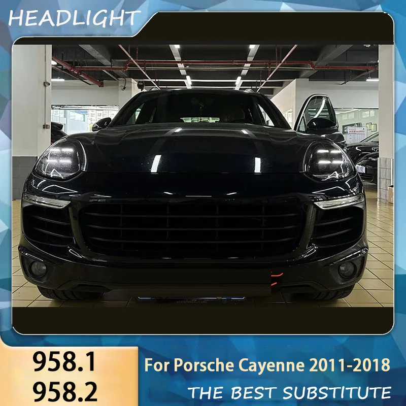 LED Matrix Headlights Assembly For Porsche Cayenne 958 2011-2018 958.1 ...