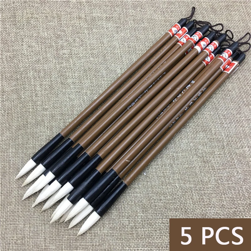 5PCS-Bamboo-Calligraphy-Brush-Pen-Wool-Chinese-Calligraphy-Painting ...