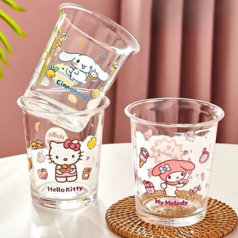 Sanrio glass cup Hello Kitty My Melody Cinnamoroll anime cute home ...