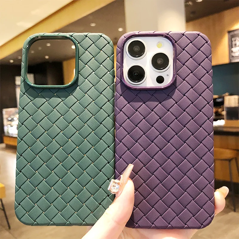Luxury-Woven-Pattern-Breathable-Mesh-Phone-Case-for-IPhone-16-15-14-13 ...