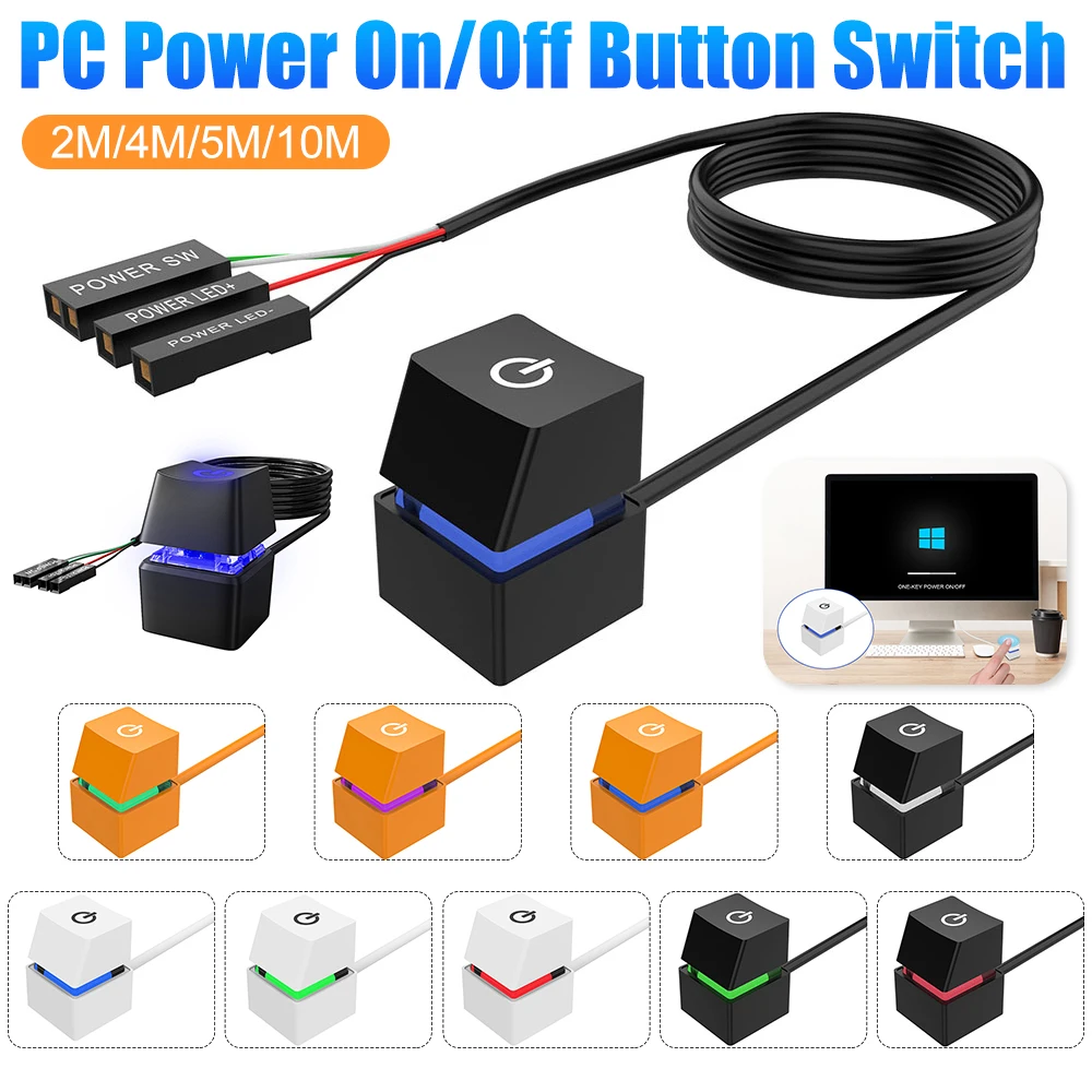 10M-1-65M-Desktop-Computer-PC-Power-Button-Switch-External-Remote-Start ...