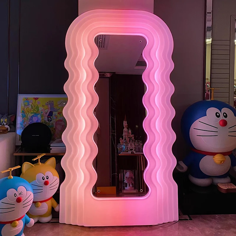 Miroirs-sur-pied-pleine-longueur-en-macram-ondul-d-coration-de-chambre ...