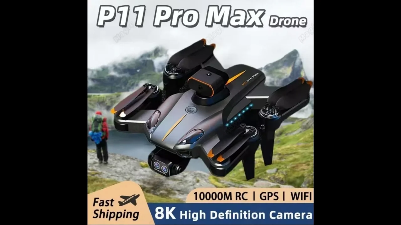 Drone P11 Max Drone 5G GPS 8K Professional HD Aerial Photography Dual Camera Obstacle Avoidanc ...
