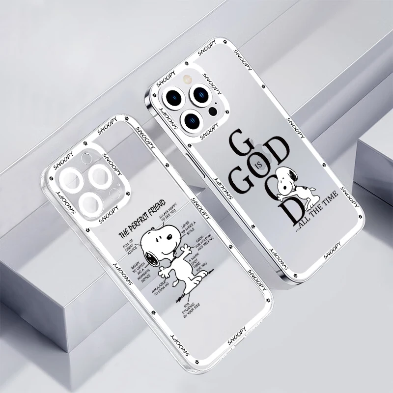 Transparent Snoopy Iphone 14 Pro Cases | Snoopy Accessories Transparent ...