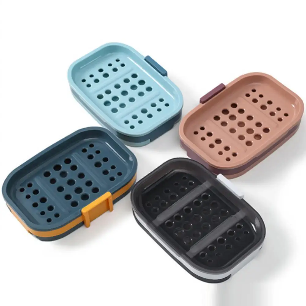 Double-Layers-Soap-Box-Drain-Soap-Holder-Bathroom-Accessories-Suction ...