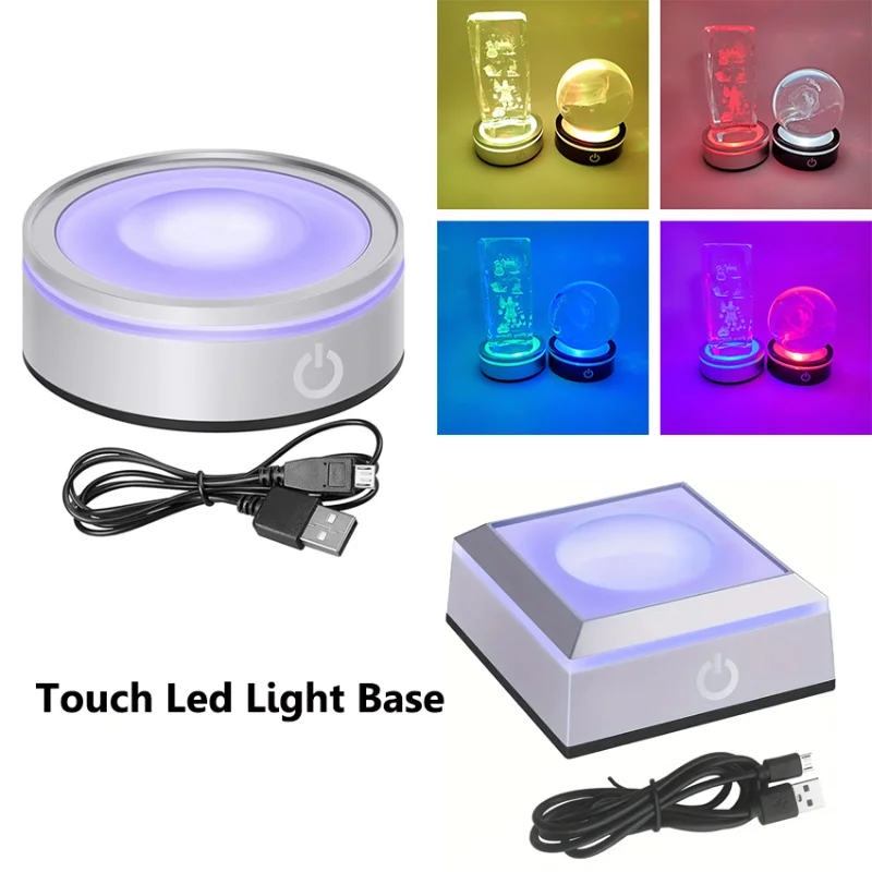 Touch-LED-Light-Base-Colorful-3D-Crystal-Glass-Art-Crystal-Display-Lamp ...