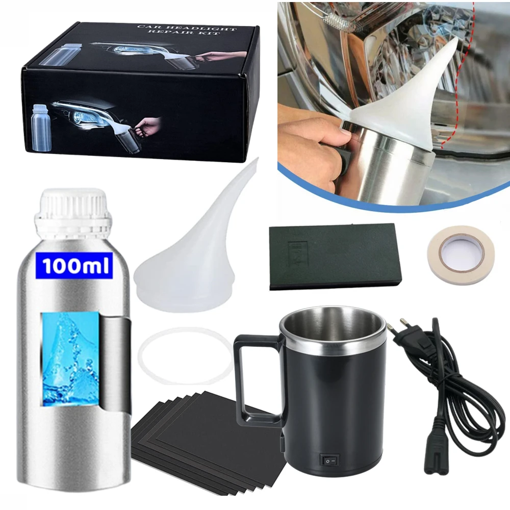 Headlight Restoration Fumigation Kit Light Restoration Agent Liquid ...