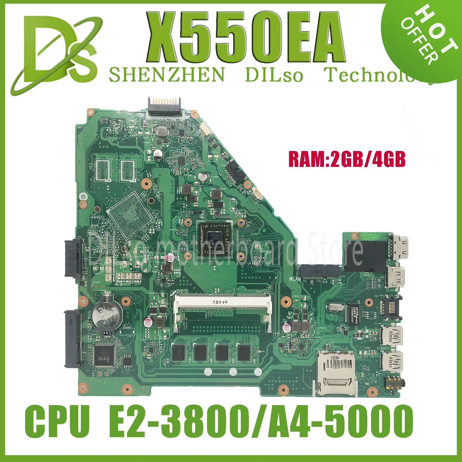 KEFU-X550EP-Motherboard-For-Asus-X550EA-X550EP-D552W-X552WE-X552E ...