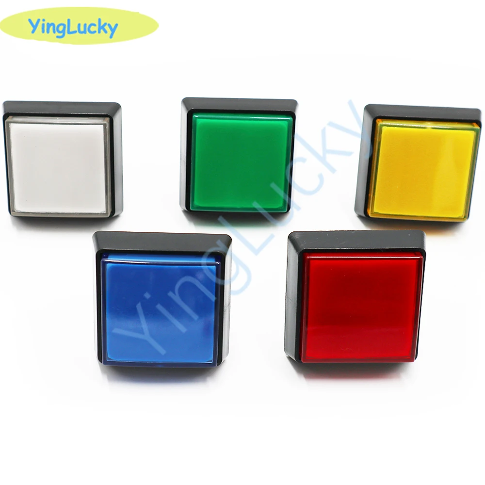 2PCS-Arcade-Square-Buttons-12V-LED-Arcade-Button-Plane-Plane-Ledbing-51 ...