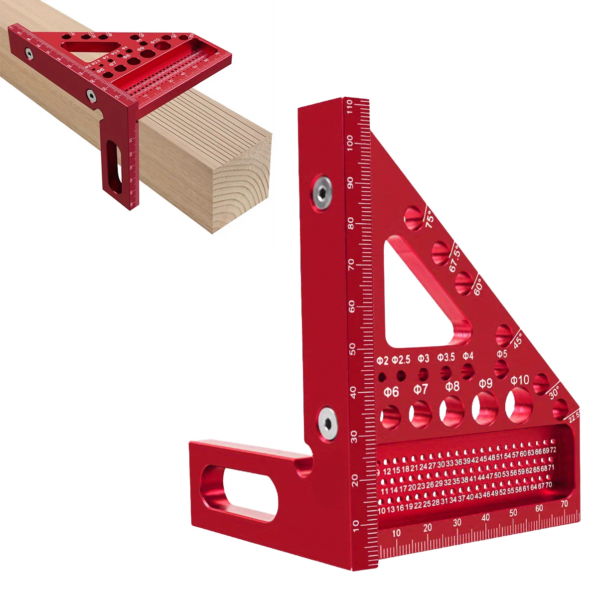 1Pc Woodworking Multi Angle Square Protractor Plastic Angle Finder ...