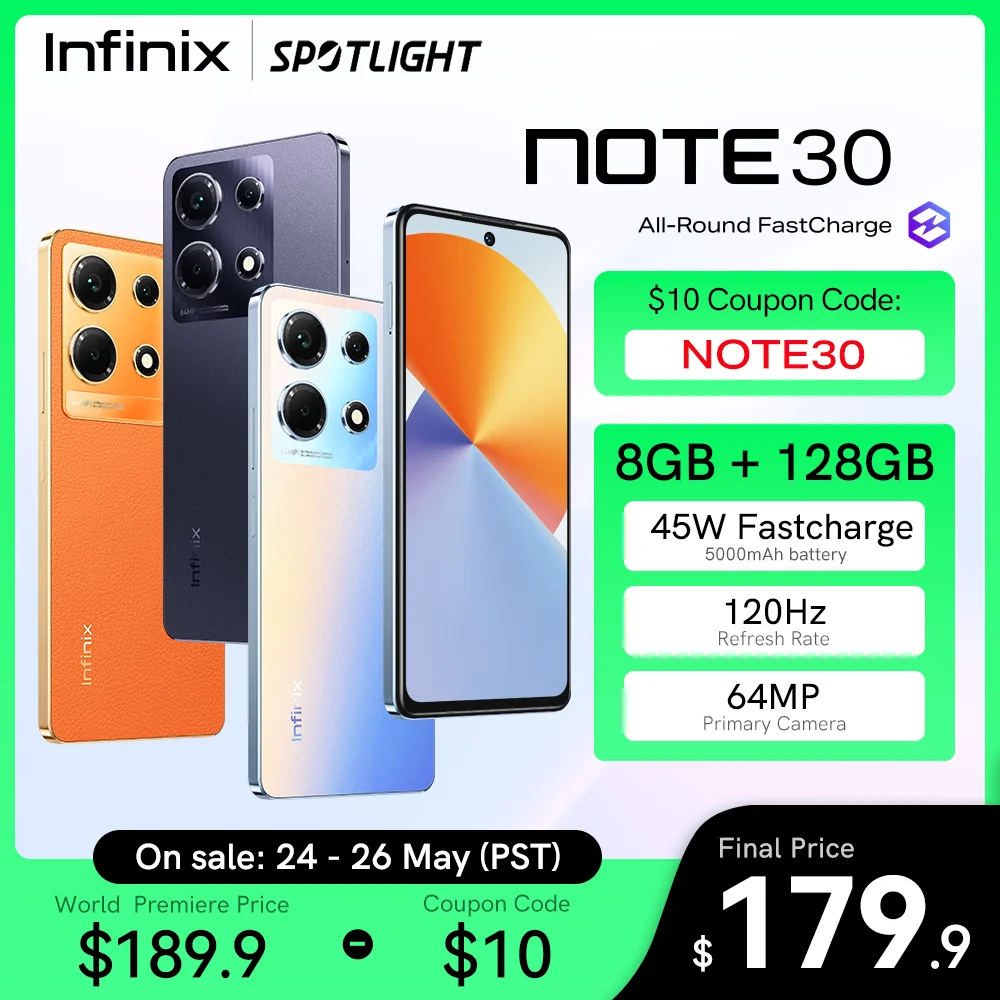 * عرض العالم الأول * هاتف انفينيكس نوت 30 NFC الذكي هيليو G99 المعالج الهاتف المحمول كاميرا 64MP ...