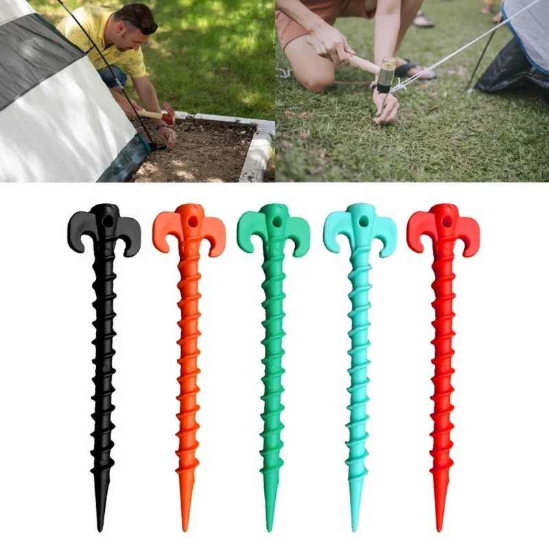 10Pcs-Camping-Tent-Stakes-Tent-Heavy-Duty-Tent-Nails-Plastic-Screw-Tent ...