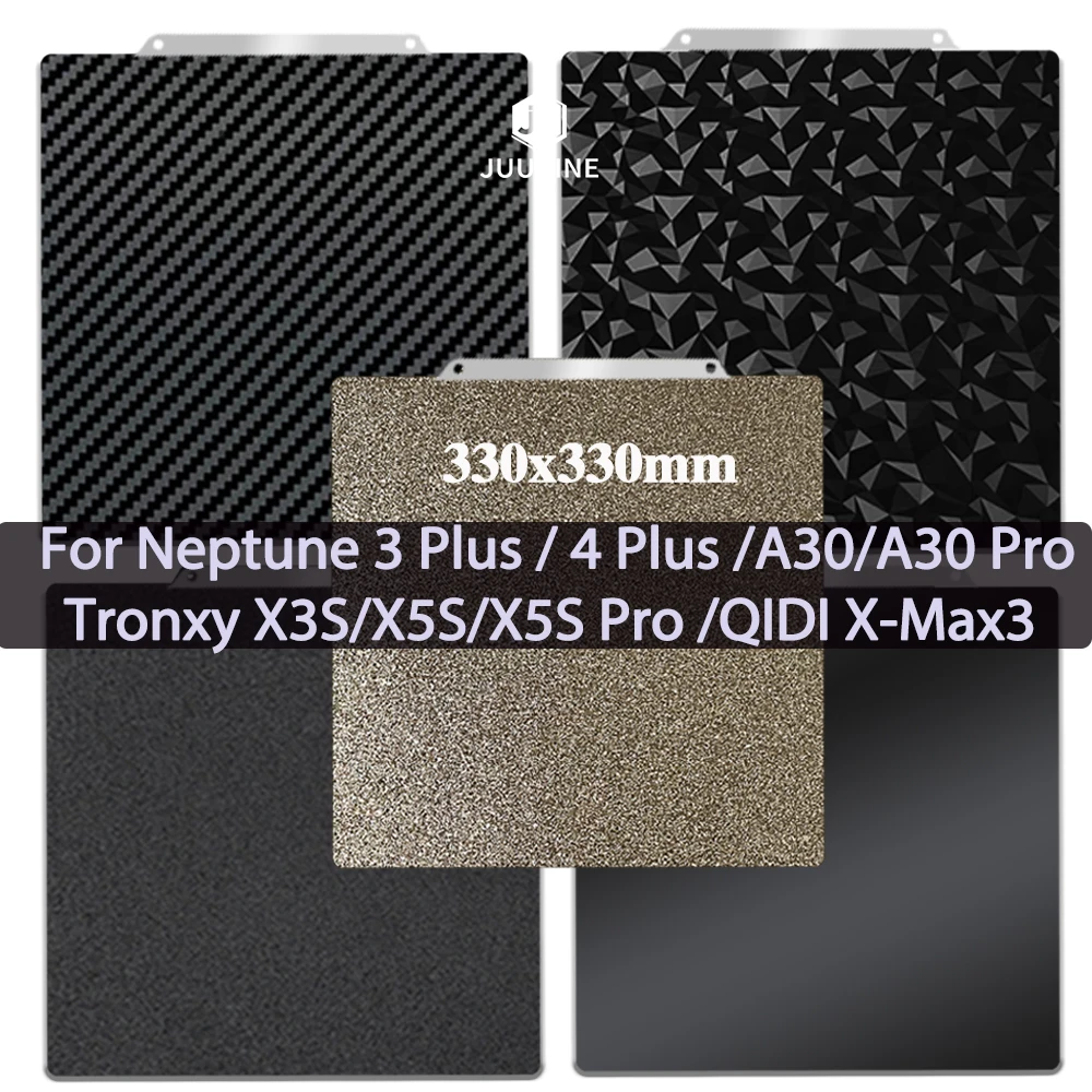 For Elegoo Neptune 4 Plus/3 Plus PEI Build Plate 330x330mm Double Sided ...