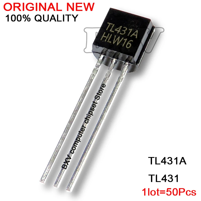 50PCS TL431A TO92 TL431 TO-92 431 new and original IC Chipset ...