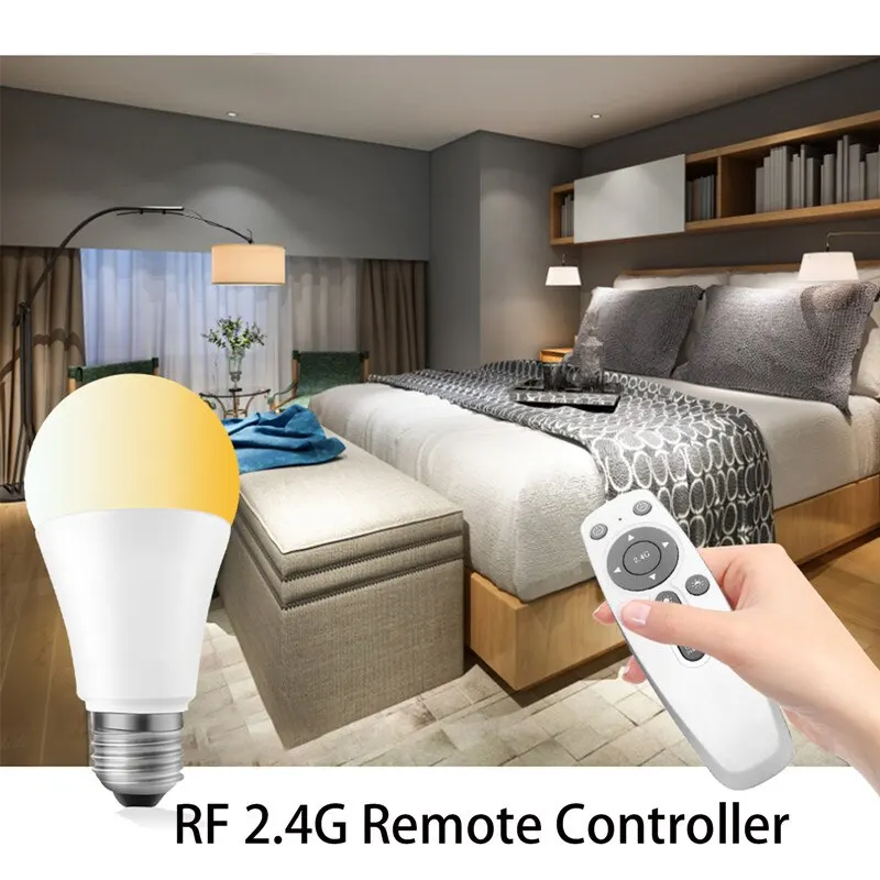 Bombilla-LED-E27-con-Control-remoto-inal-mbrico-inteligente-regulable ...
