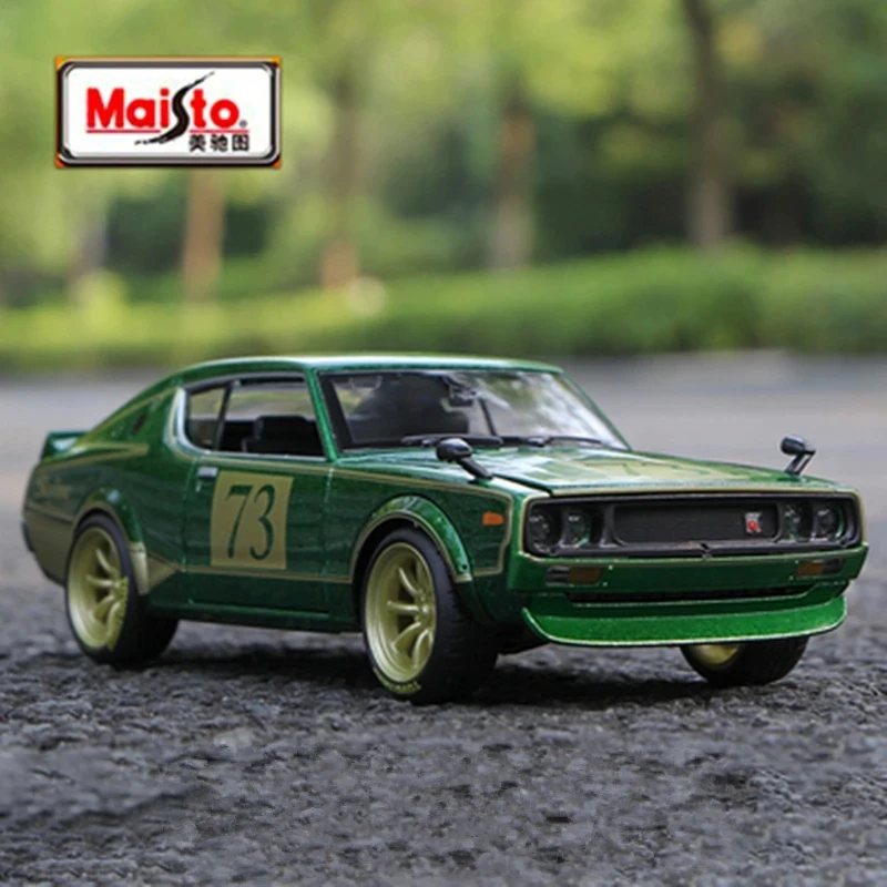 Maisto 1:24 Nissan 1973 Skyline 2000GT R Alloy Sports Car Model Diecast ...