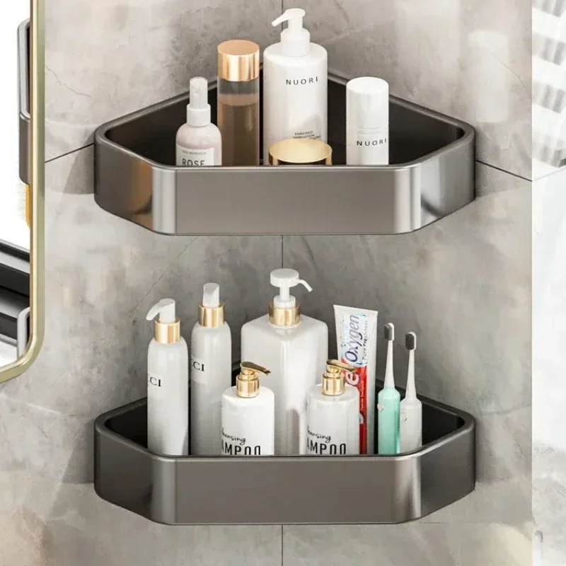 Bathroom-Shelf-No-Drill-Wall-Mounted-Shampoo-Bottle-Shower-Corner-Rack ...