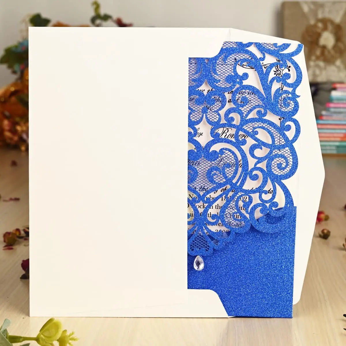 Elegant Wedding Invitations With Rhinestones