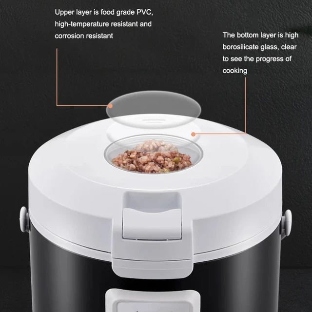 12V 24V 220V Mini Rice Cooker Car Truck Soup Porridge Food Steamer ...