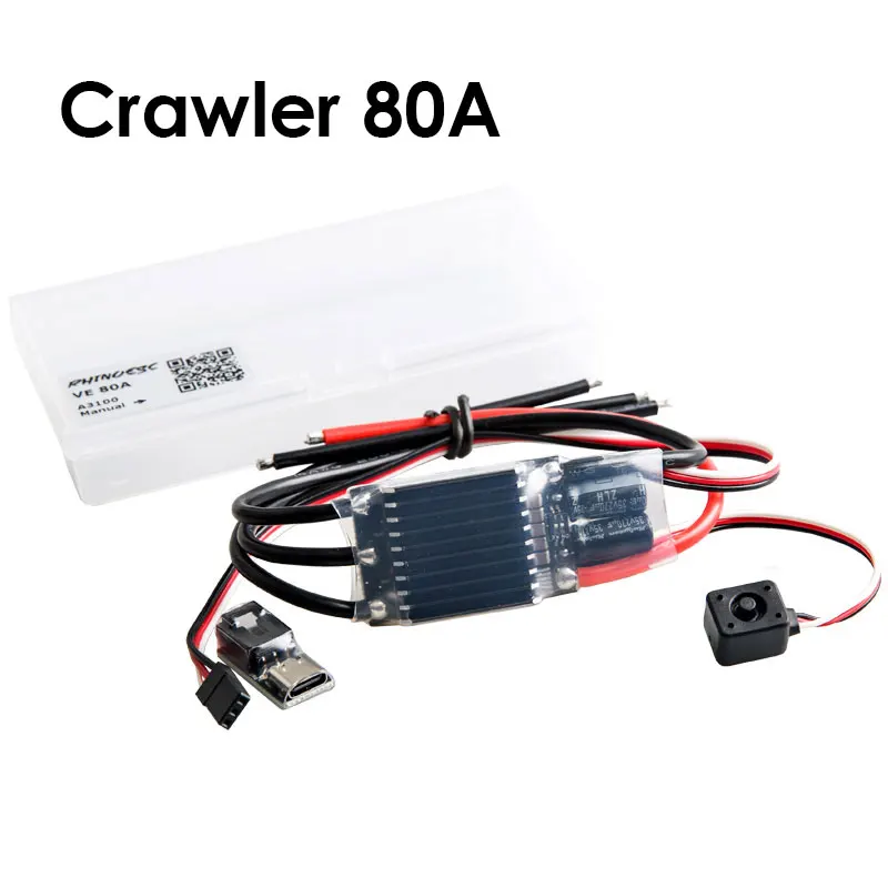 RhinoESC-Mini-Comp-Crawler-ESC-AM32-80A-2-8S-BEC-5-2-8-2V-Electronic ...