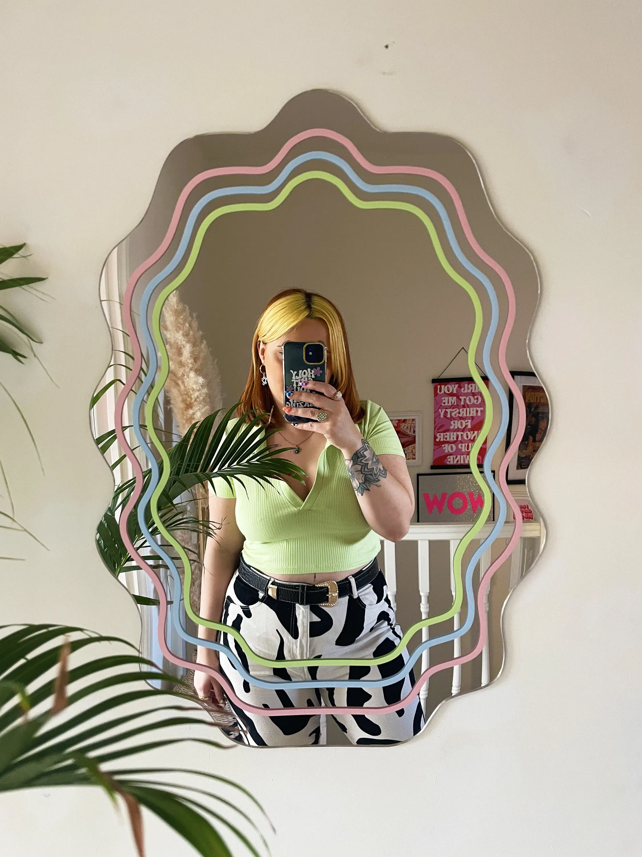 Big-Pastel-Wavy-Mirror-Irregular-Mirror-Squiggle-Mirror-custom-mirror ...