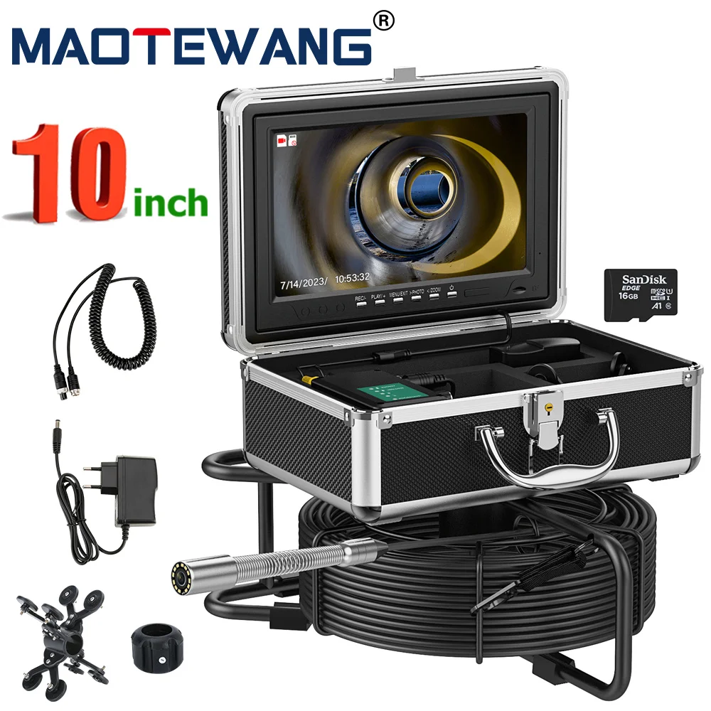10-IPS-Pipe-Sewer-Drain-Inspection-Camera-meter-512hz-Transmitter-AHD ...