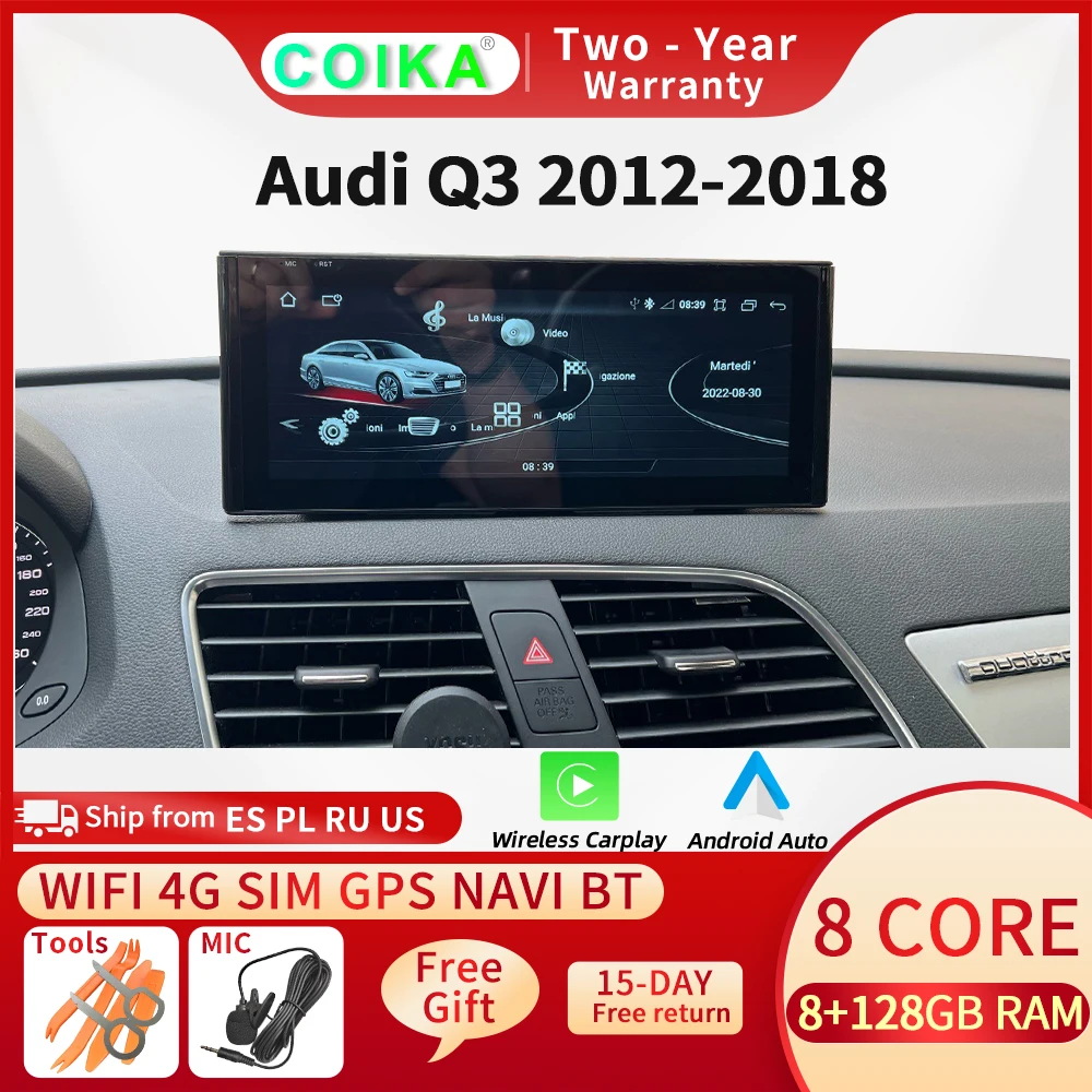 10-25-Touch-Screen-Android-12-Stereo-Car-Multimedia-Player-For-Audi-Q3 ...