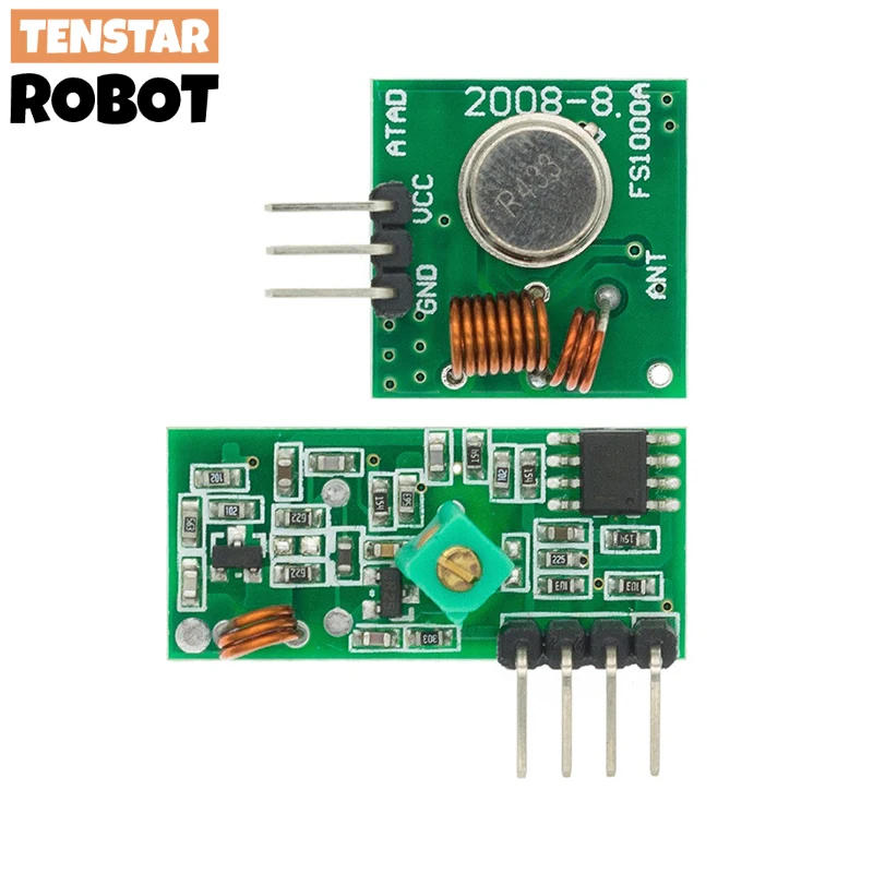 433mhz Rf Wireless Transmitter Module And Receiver Kit 5v Dc 433mhz ...