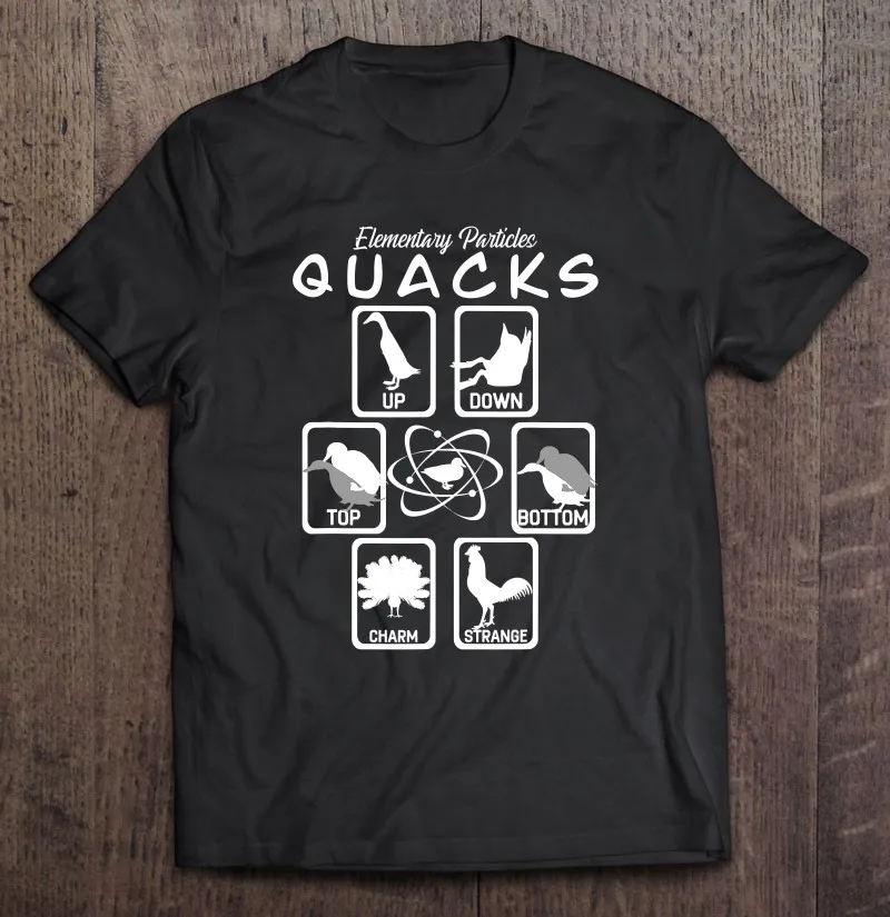 Quack Particle Physics Quark Funny Duck Particles Oversized T-shirt Men ...