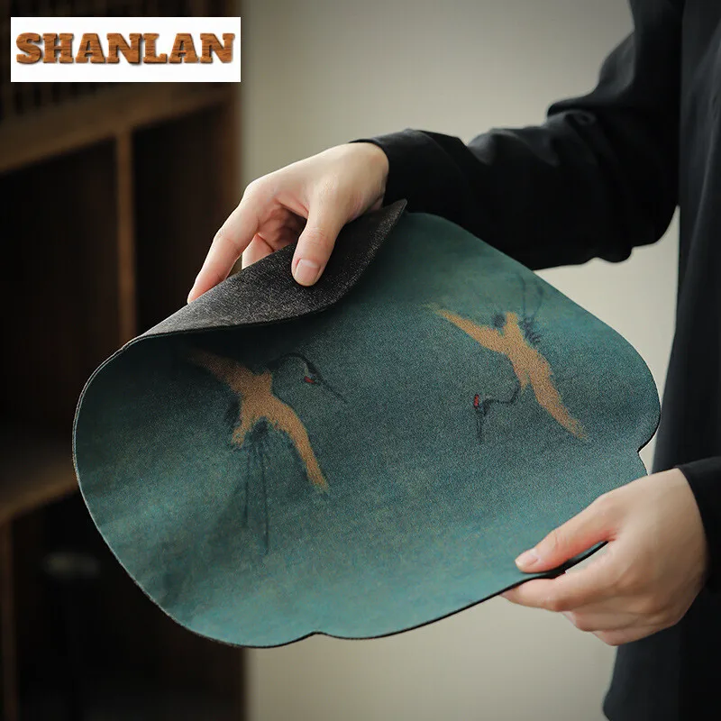 Watered-Gauze-Handmade-Double-sided-Dry-Foam-Mat-Household-Circular-Tea ...