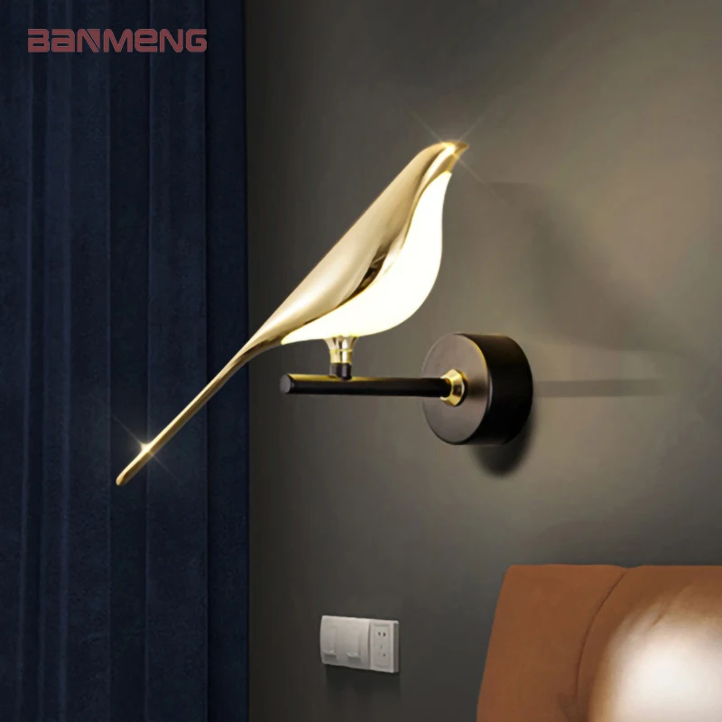 Modern Simplicity LED wall lamp Magpie bird model Light sconce light ...